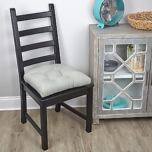 Klear Vu Gripper Overstuffed Universal Non-Slip Dining Chair Cushions for Kitchen Decor or Office Use, U-Shaped Skid-Proof Seat Pad, 17x17 Inches, 2 Count (Pack of 1), Solid Spa Green