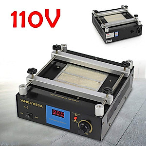 853A 600W IR Preheating Rework Station PCB Infrared Preheater BGA Rework Hot Plate Preheating Oven Welder 50℃-350 ℃ 110V