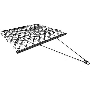 Titan Attachments Heavy Duty Drag Harrow 7 FT x 8 FT Leveling Grading Steel Mesh, 3/8in Tines, Tow Behind Agricultural-Style Drag