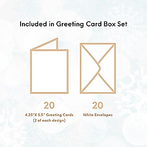 ALY LOU Christmas Cards Dog Funny Holiday Box Set Pack Assorted, 2023 Quality Xmas Sarcastic Greeting Cards for Pets Family Friends (20 Cards Set - Funny Dogs (20 Cards total / 2 of each design))