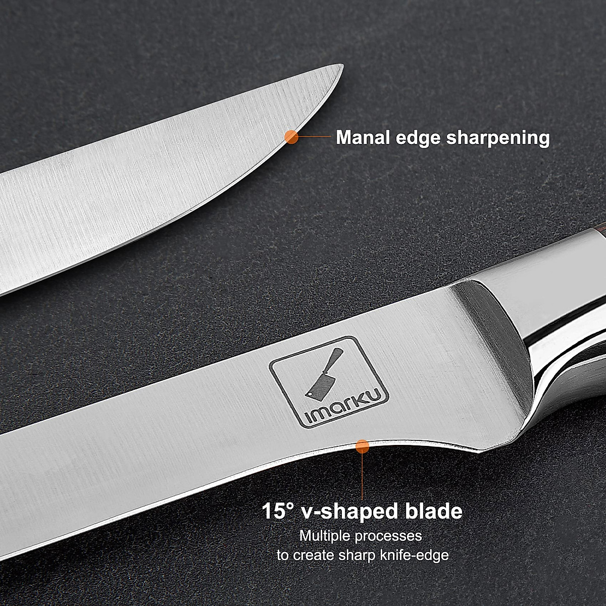 imarku Boning Knife, German High Carbon Stainless Steel Professional Grade Boning Fillet Knife, 6-Inch Professional Boning knife, Pakkawood Handle for Meat and Poultry