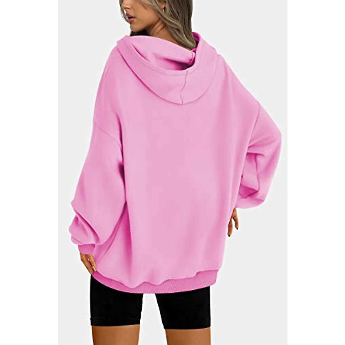 EFAN Preppy Clothes Hoodies for Women Teen Girls Oversized Sweatshirts Fall Fashion Outfits 2023 Clothes Soft Cute Tops Sweaters Pink