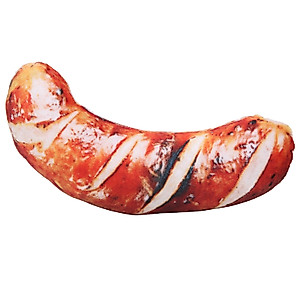Zerodis Simulation Food Pillow, 3D Toy Cushion Pillow Plush Toy Soft Sofa Living Room Bedroom Car Decoration(Simulation Sausages)