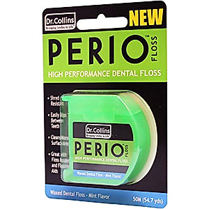 Dr. Collins Perio Floss, Mint Waxed, 50 meter Package