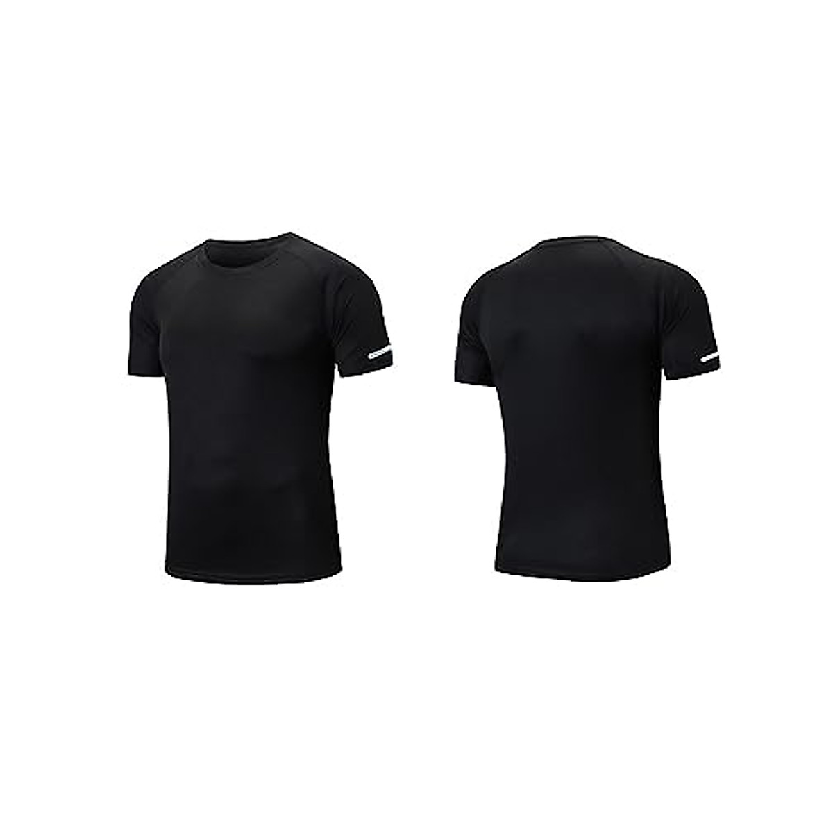 Mufeng Kids Boys Quick Drying Breathable Short Sleeve T-Shirt Sun Protection Shirts for Workout Exercise Running Cycling Black 9-10 Years