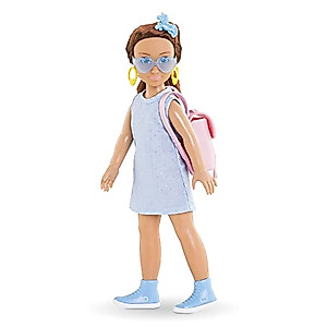 Corolle Girls Zoe Shopping Surprise Set Fashion Doll and 6-Piece Accessory Set, for Kids Ages 4 Years and up