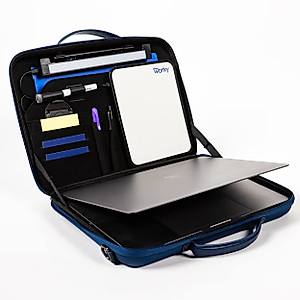 Worky 12-in-1 Office Everywhere Portable Briefcase Workstation, Blue, 2.8 lbs