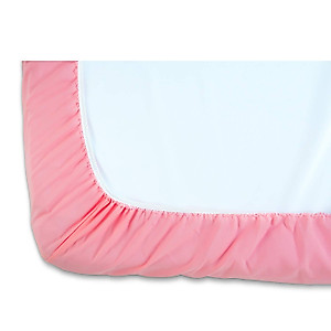 Babydoll Bedding Poly Cotton Bassinet Sheet, Pink, 13" x 29"