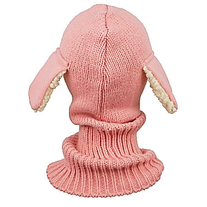 Bienvenu Toddler Hat Scarf Earflap Hoodie, Pink, One Size