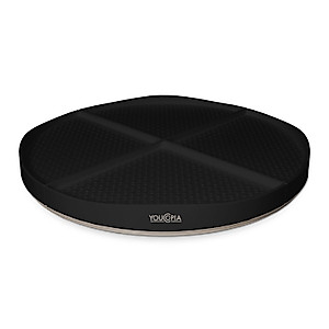 YouCopia Crazy Susan Turntable with Slide Out Shelves 16-Inches Black