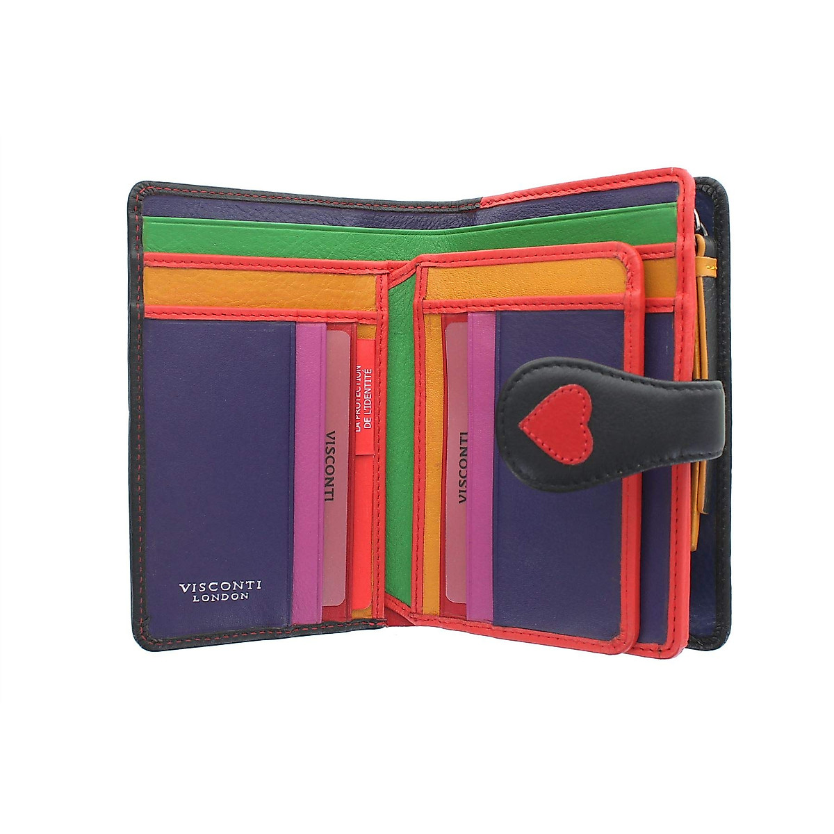 Visconti Love Collection Crush Leather Purse RFID LV4 Black