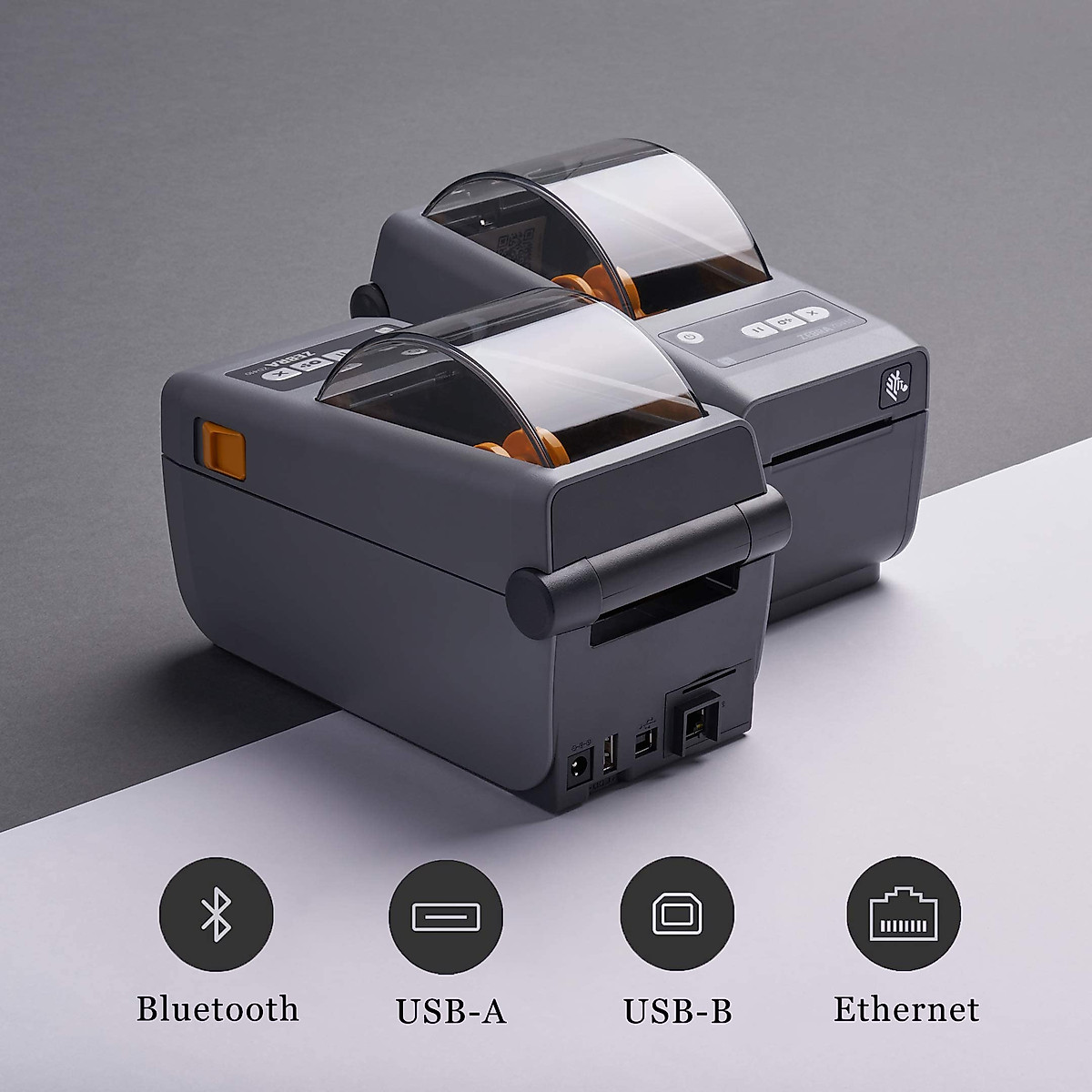ZEBRA ZD410 Direct Thermal Only Desktop Printer - Ethernet, Bluetooth, USB and USB Host Connectivity, 2" Print Width, 203 DPI, 6 IPS, Monochrome Barcode Label Printer - ZD41022-D01E00EZ