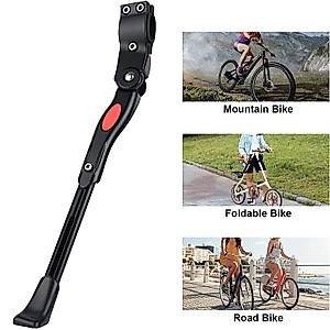 MXDJ 2Pcs Bike Kickstand, Adjustable Bike Stand, Universal Aluminum Alloy Bike Side Kickstand Heavy Duty Bicycle Stand Support for Mountain Bike, Road Bike, Kids Bike, Folding Bike