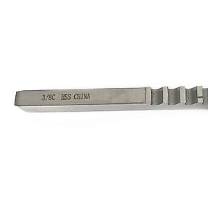 3/16 in -B, H.S.S. Keyway Broach, Fractional, inch, 5000-0014 (3/8 in-C)