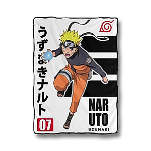 JUST FUNKY Naruto Shippuden Akatsuki Fleece Throw Blanket | 45 x 60 Inches Licensed Merchandise | Great for Anime Fans, Stealth Missions, & Leaf Village Secrets | Soft, Warm & Durable