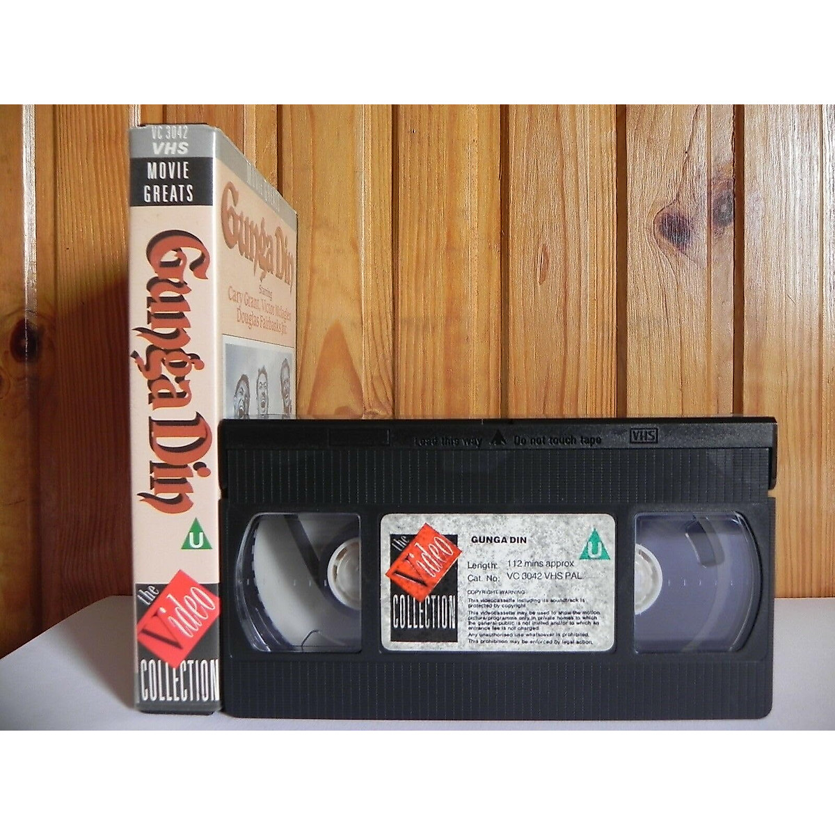 Gunga Din (1939); Movie Greats - War Comedy - Action Adventure - Cary Grant - Pal VHS