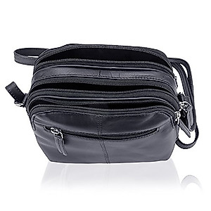 Visconti 18939 Womens Small Leather Shoulder/Crossbody Bag (Navy)