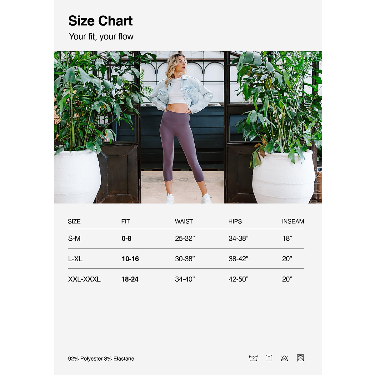 Conceited Capri Leggings for Women - Soft - High Waist Tummy Control - Essential - Regular and Plus Size - Nude Beige - Small - Medium