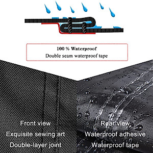 66inch Outdoor Daybed Cover Waterproof, 420D Round Patio Daybed Cover, Outdoor Furniture Daybed Cover with Adjustable Strap, Heavy Oxford Cloth-Black (Ø66inch)