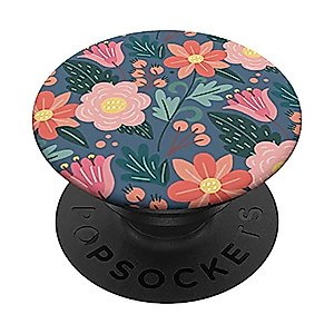 Cute Garden Botanical Colorful Floral Pattern PopSockets Swappable PopGrip