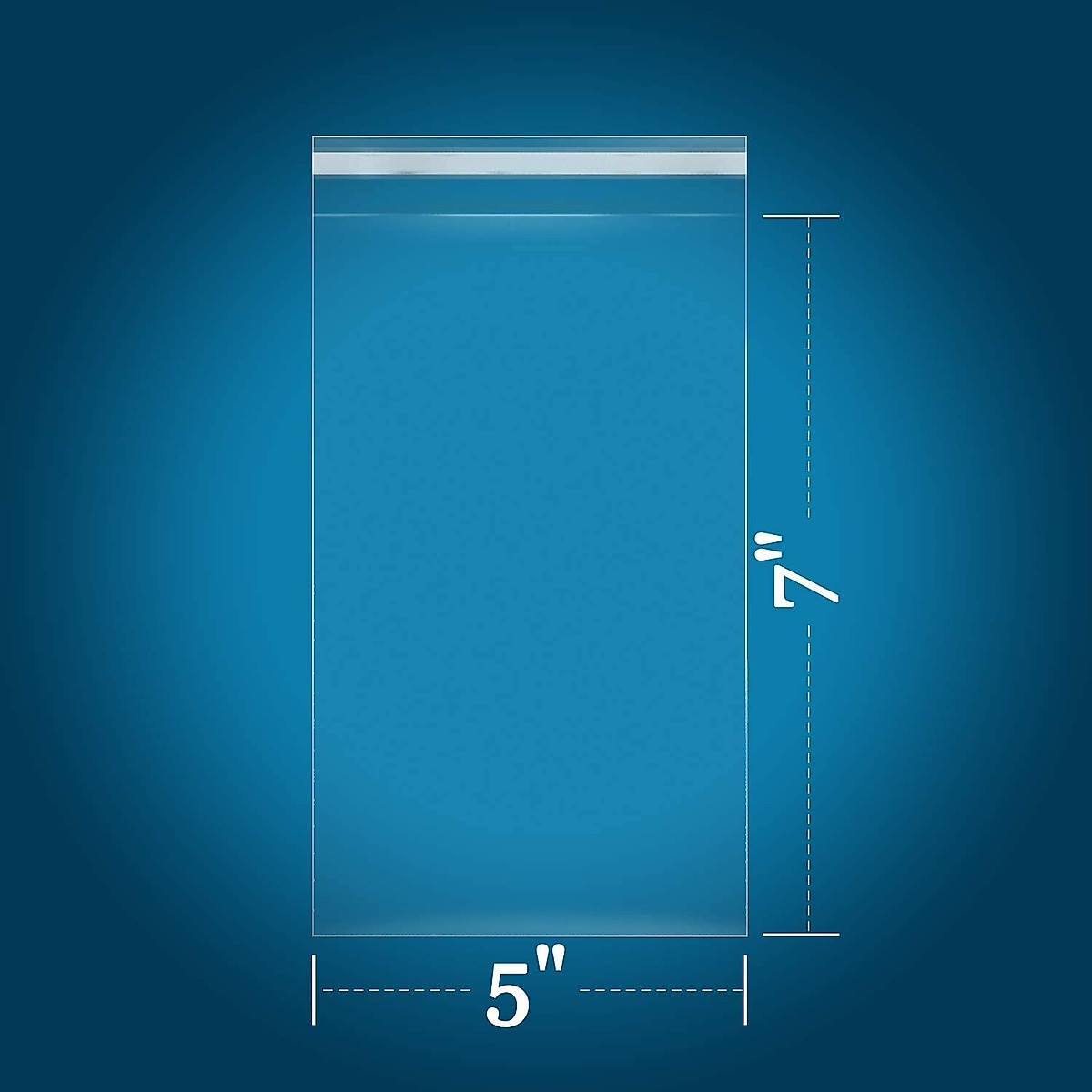 iMailer - 200 Count - 5" x 7" Cellophane Bags Self Sealing - Resealable Clear Poly Cello Bags for A2 A4 A6 Cards & Envelopes, Bakery, Cookies, Treats