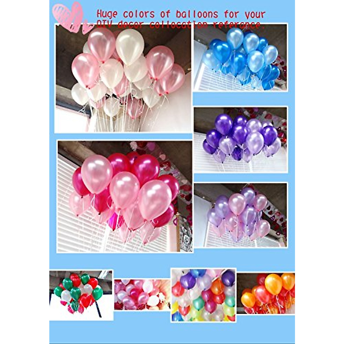 Lokman 12 Inch Metallic Pink Balloons, Holiday Party Balloons for Birthday, Baby Shower, Wedding, Halloween, Christmas, New Year Party Decoration,100 Piece (Pink)