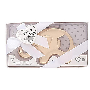 Pack of 16 Bottle Opener Baby Shower Party Favor for Guests Elephant Shaped Bottle Opener Baby Shower Favors Birthday Bridal Shower Souvenirs Wedding Favor Gift (White Elephant, 16)