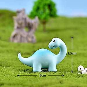 Tonnier 4pcs Resin Mini Dinosaur, Micro Landscape, Plant Pots, Fairy Garden Supplies, Fairy Garden Animals for Fairy Garden, Bonsai Craft Decor Miniature Figurines, Fairy Garden Accessories