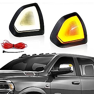 Switchback White/Amber Led Side Mirror Turn Signal Light Smoke Cover Lens Lamps For Dodge Ram 1500 2500 3500 4500 5500 2010-2018 68302828aa 68302829aa