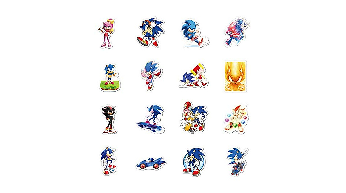 Colorful Sonic Hedgehog Stickers - 50PCS Pack