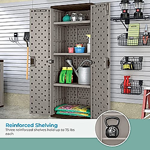 Suncast BMC7200 Storage Cabinet, Platinum