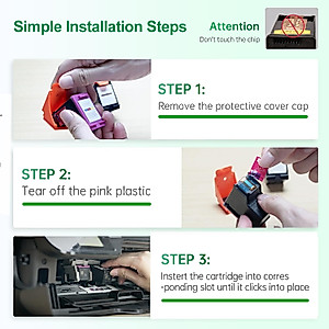 67XL LemeroUtrust Remanufactured Ink Cartridge Replacement for HP 67 XXL 67XL use with HP DeskJet 2755 2722 2724 2725 Plus 4155 4152 4140 Envy Pro 6455 6475 Envy 6055 6052 (Black Tri-Color, 2-Pack)