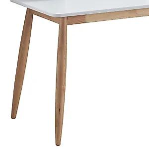 Roundhill Furniture Roskilde Storage Wood Office Desk, White