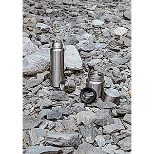 SIGG - Insulated Food Container - Silver Food Jar Brush Selenite - Integrated Cutlery - Hot & Cold, BPA Free - Stainless Steel - 25 Oz