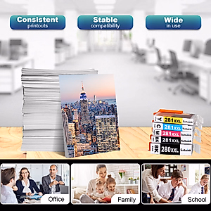 280XXL 281XXL PGI-280 CLI-281 Compatible Ink Cartridge Replacement for Canon 280 281 XXL Ink to use with PIXMA TR8600 TS9500 TR8622 TR8622a TR8620 TS700 TS6100 TS6120 TR7520 TS6200 Printer (5 Pack)