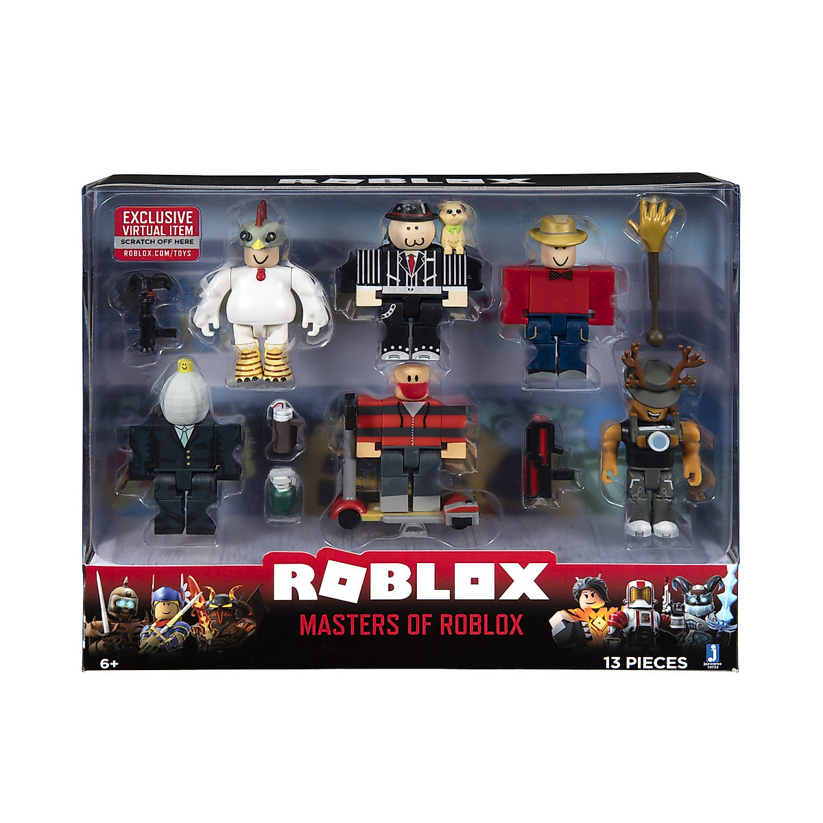 Roblox Action Collection - Masters of Roblox Six Figure Pack [Includes Exclusive Virtual Item]