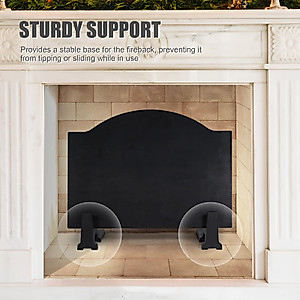 INNO STAGE Cast Iron Fireback Feet - Durable Fireplace Fireback Support for All Firebacks | Heavy-Duty Cast Iron Fireplace Feet, 1 Pair