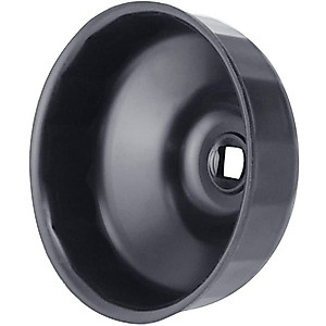 86.4mm 16 Flutes Oil Filter Wrench for BMW With 86mm Cartridge Style Filter Housing Caps, Oil Filter Housing Cap Removal Tool To Change Oil, Oil Filter Socket Wrench Kit For BMW (Black)