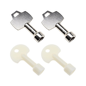 Micro Traders 4PCS Triangle Key Trash Can Bin Metal Key Plastic Key Accessories for 70L Outdoor Peel Trash Can Triangle Side Length 7-9mm
