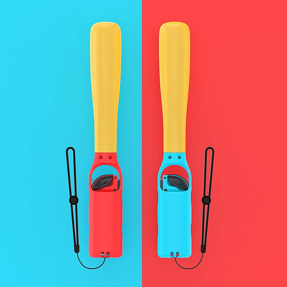 Baseball Bat Handle Grip, CODOGOY Baseball Stick Game Accessories Compatible with Nintendo Switch OLED/ Nintendo Switch, Small Handle Somatosensory Baseball Grip NS Left & Right Handle（2PCS）
