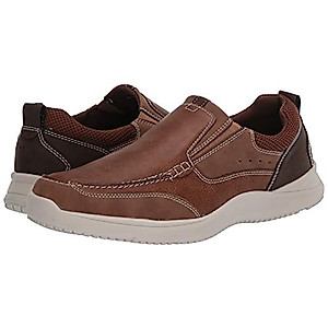 Nunn Bush Men's Conway Slip-On Moccasin Toe with Comfort Gel Loafer, Tan, 13 Wide