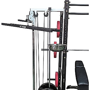 Titan Fitness Multi-Grip Cable Machine Attachment, LAT Pull Down Accessory, 30mm Knurled Grips, Three Neutral Grip Handle Placement