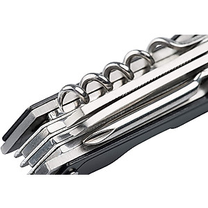AceCamp 11-in-1 Compact Multi-Tool Pocket Knife, Blade, Saw, Scissors, Corkscrew, Nail File, Screwdrivers, Small Pick, Thread Loop, Bottle and Can Opener
