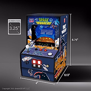 My Arcade Space Invaders Micro Player: Mini Arcade Machine Video Game, Fully Playable, 6.75" Collectible Premium Edition