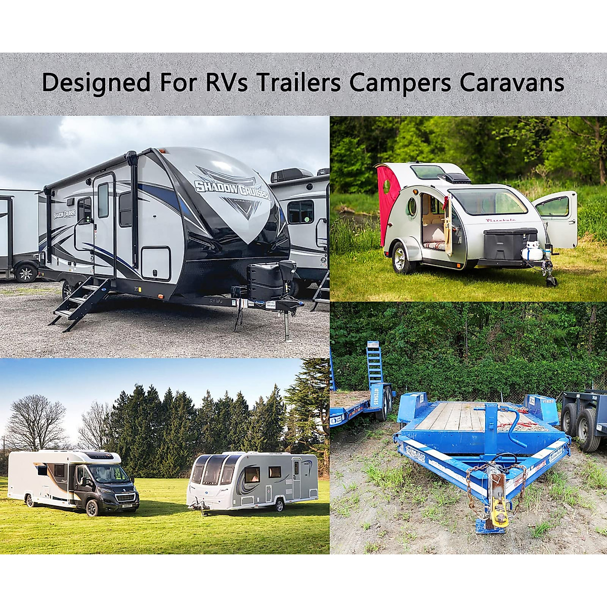 7 Pin Trailer Wiring Harness Plug, 7 Way Plug Inline Trailer Cord, 8 Feet, with Box, for Your Trailers, RVs, Campers, caravans, Food Vans and Other Towed Vehicles