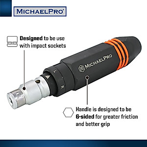 MichaelPro 1/2 Inch Drive Manual Impact Driver Set, Includes 11 Bits and 1/2" Bit Holder, 6-sided Enhanced Non-Slip Grip, Heavy Duty
