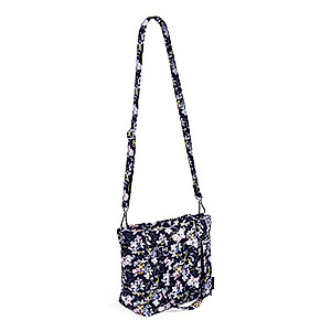 Vera Bradley Women's Cotton Multi-Strap Shoulder Satchel Purse, Bloom Boom Navy - Recycled Cotton, One Size