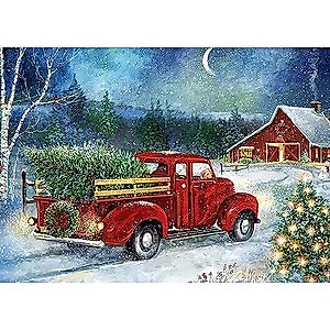 LWZAYS Cross Stitch Kits-Stamped Cross Stitch Kits for Beginners Adults 12x16inch Landscape Counted DIY Embroidery Needlepoint Kits Home Decor (YS16-)