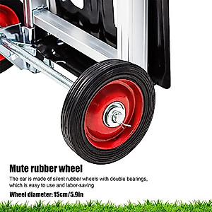 Folding Dolly Cart with Wheels Folding Hand Truck Utility Metal Dolly Logistics Hand Truck 330LBS Capacity Stable and Durable Luggage Cart for Luggage, Travel, Moving, Shopping