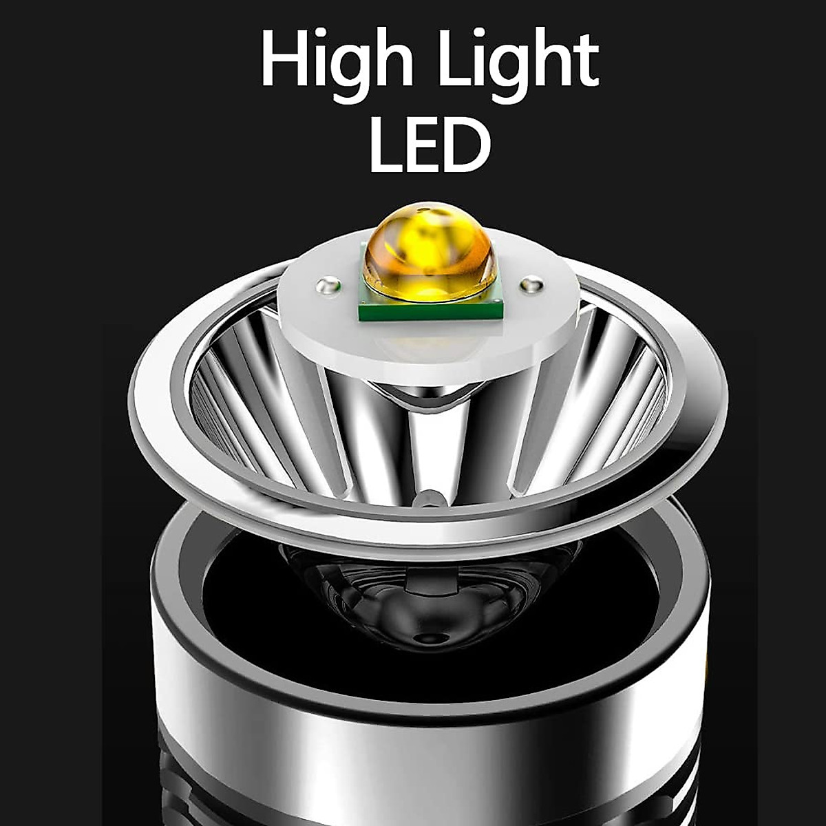Wrrozz LED Flashlight High Lumens - USB Rechargeable Flashlight for Camping, Hiking, Walking - Powerful Emergency Flashlight with 4 Modes for Outdoor Use - Bright Flashlight with Sidelight Lantern